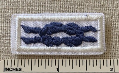 Vintage SEA SCOUTS QUARTERMASTER Square Knot Award Badge PATCH Blue on ...