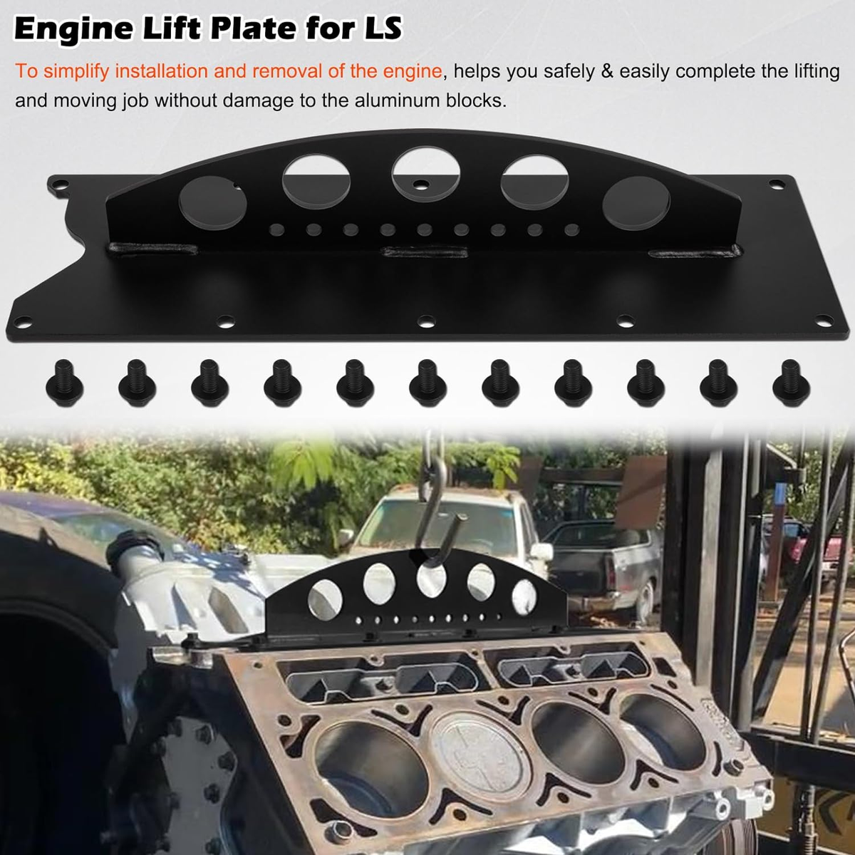 LS1 LS2 LS3 Engine Crane Plate Bzsunway LS Engine Lift Plate - Heavy ...