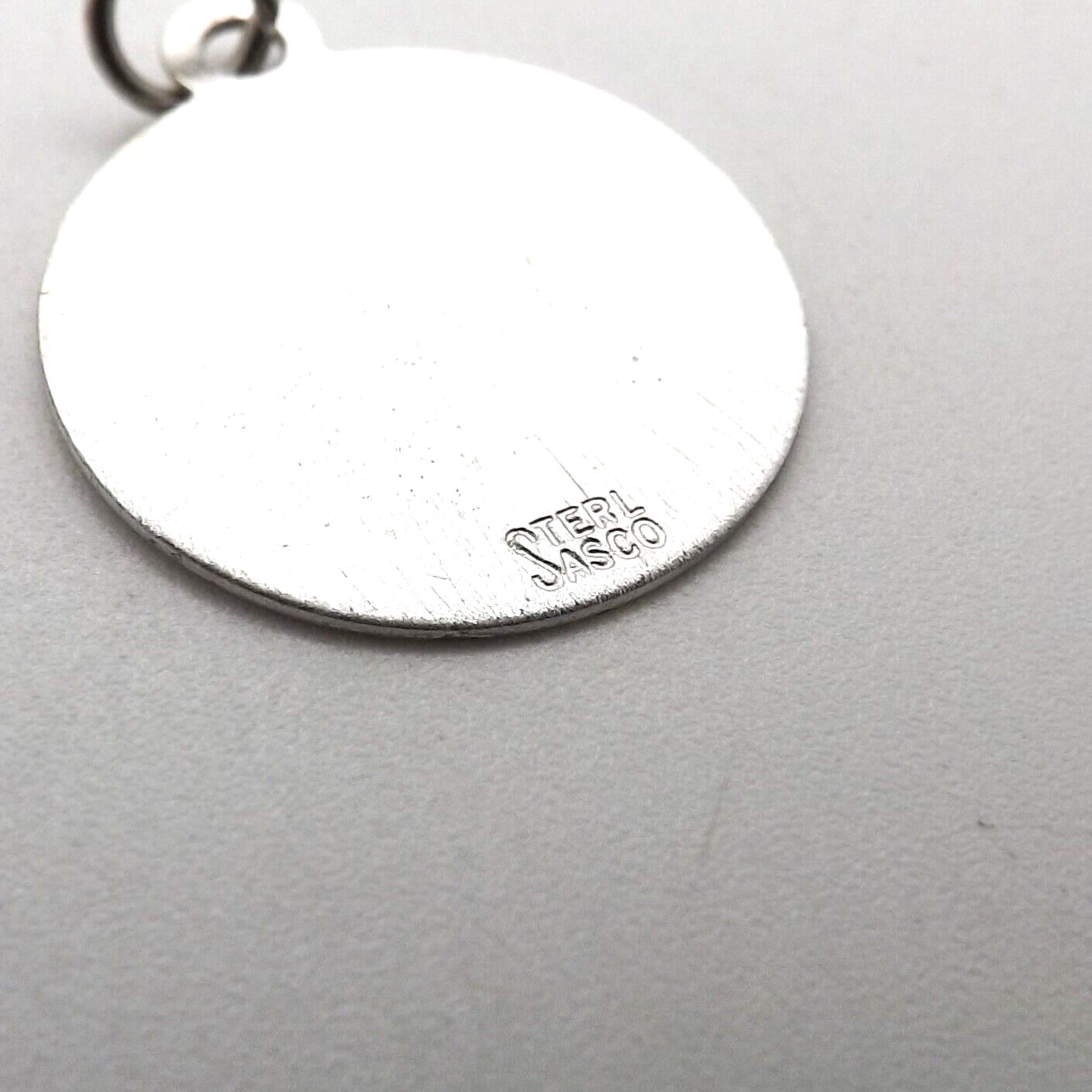 Sterling Silver Cancer Zodiac Sign Disc Charm Pendant - Gem