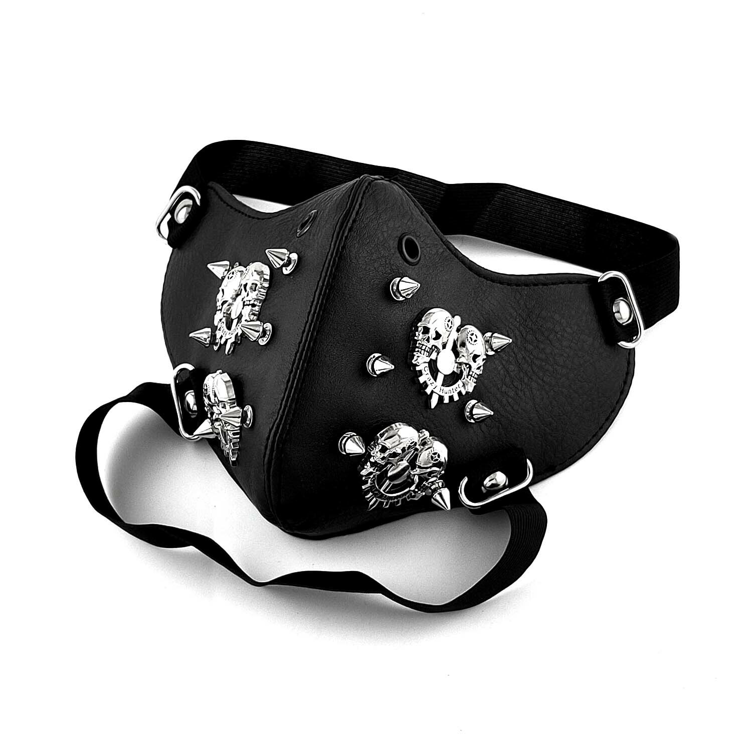 Mens Skull Steampunk Gothic Leather Mask Cosplay Biker Mask | eBay