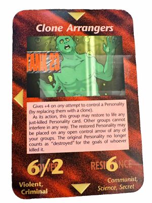 Illuminati New World Order INWO Limited Card Game NWO Clone Arrangers ...