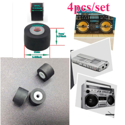 4PCS Vintage Pinch Roller for SONY Technics TC-K990、TC-KA3、TC-KA5、-KA7 ...