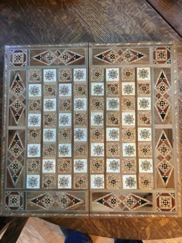 Turkish inlaid game board. Backgammon, Chess, Checkers. | eBay
