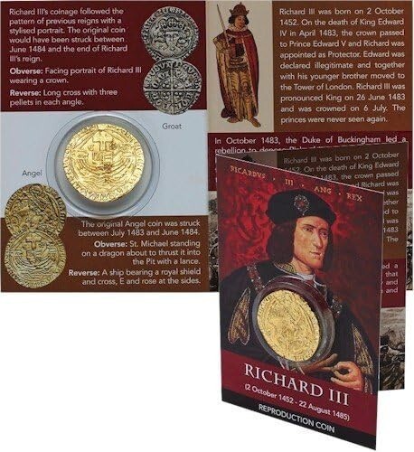 Richard III Gold Angel Reproduction Coin Pack Lovely Quality 2.5cm ...