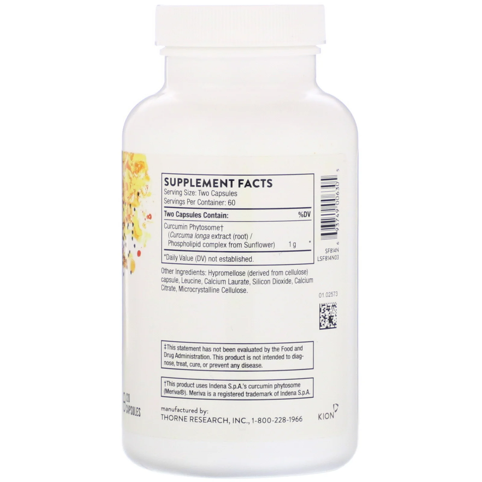 Thorne, Curcumin Phytosome, 1,000 mg, 120 Capsules | eBay Australia