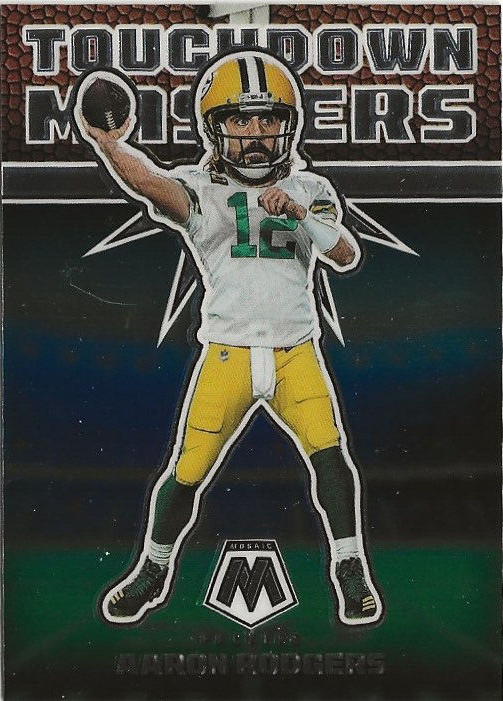 2022 Panini Mosaic Aaron Rodgers Touchdown Masters SP Green Bay Packers ...