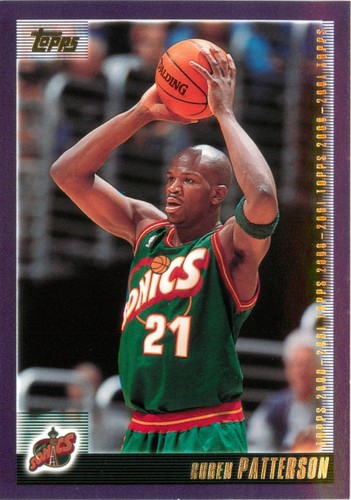 Ruben Patterson 2000-01 Topps Basketball Card #67 Seattle Supersonics ...