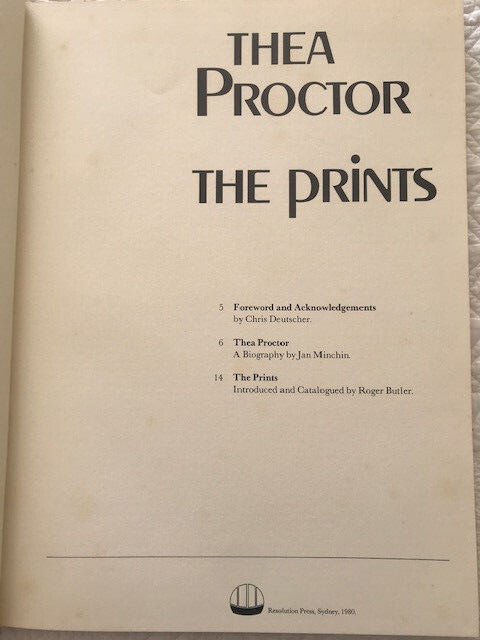 Thea Proctor: The Prints First Numbered Edition | eBay Australia