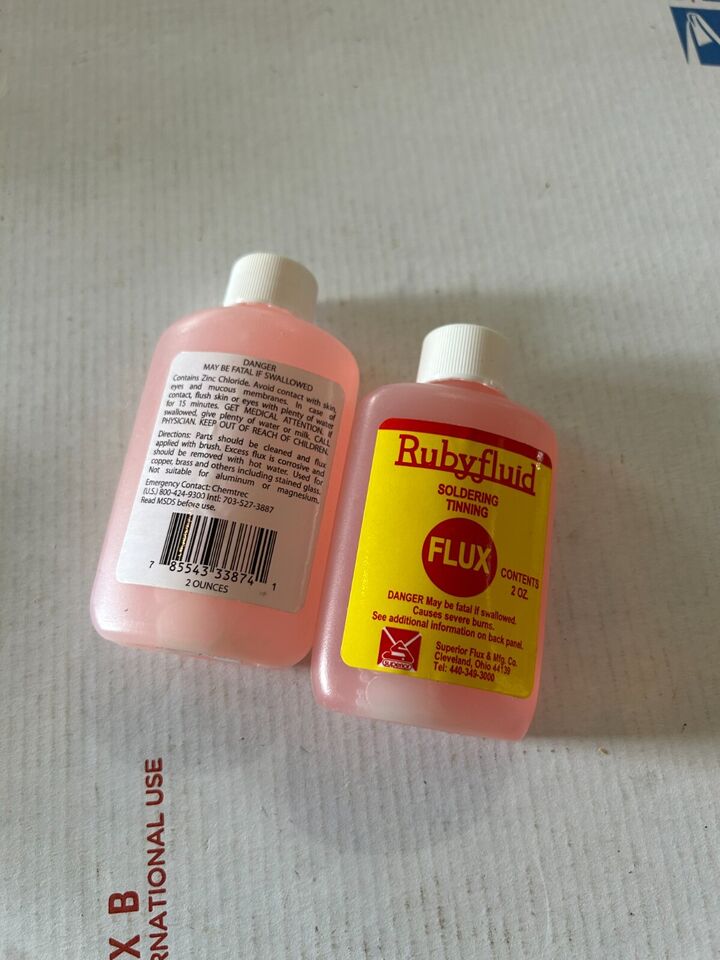 New 2-pack lot Rubyfluid Liquid Soldering Tinning Flux 2 oz Bottle | eBay