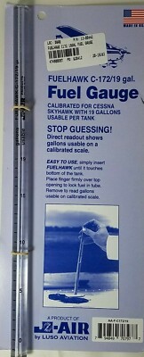 J-Air Fuelhawk Fuel Gauge - Cessna C-172 / 19 Gallon Pre-Flight Fuel ...
