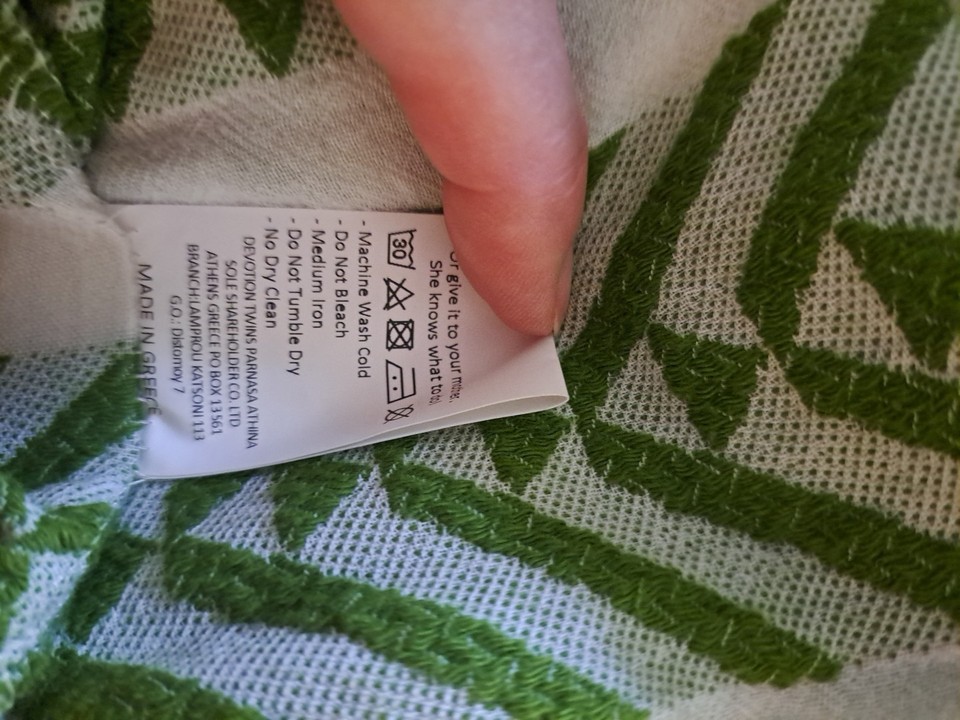Anthropologie Devotion Twins Ella Dress XS Green Off White EUC Returns ...