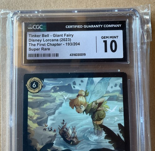 2023 Disney Lorcana Tinkerbell Giant First Chapter 193/204 CGC 10 ...