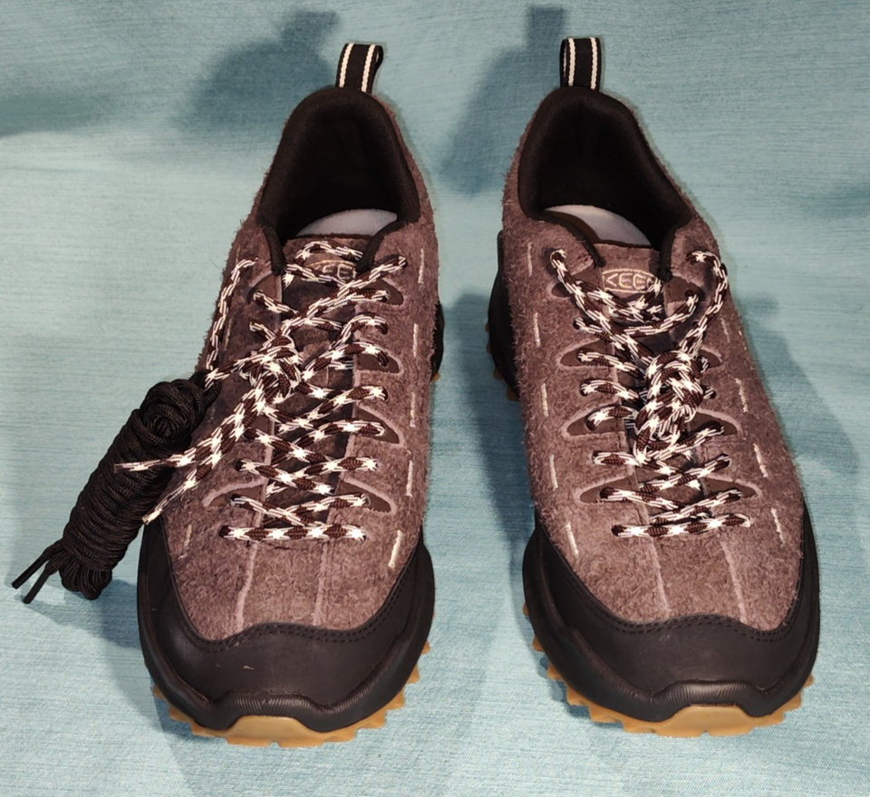 NEW Keen Jasper Zionic Low Hiking Trail Shoes Brown Java Furry Suede ...