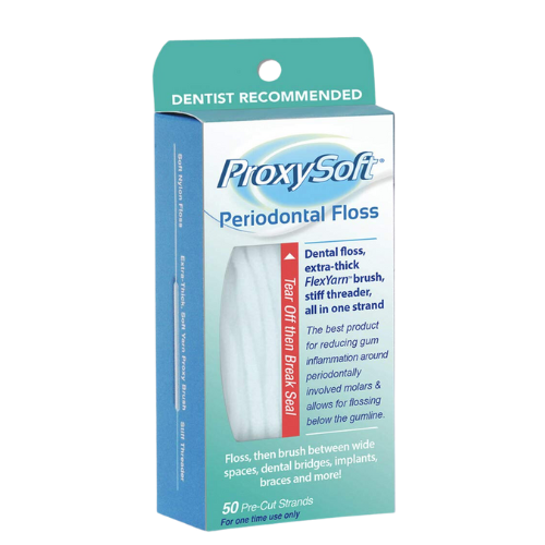 6-Pack ProxySoft Periodental Floss for Bridges, Dental Floss Threader ...