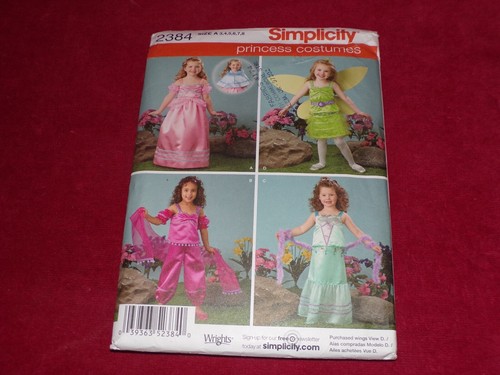 🌷 SIMPLICITY #2384 - GIRLS ( 4 STYLE ) PRINCESS - FAIRY COSTUME PATTERN ...