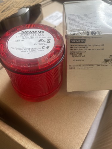 Siemens LED Continuous Light 24V AC/DC 8WD4 420-5AB RED | eBay