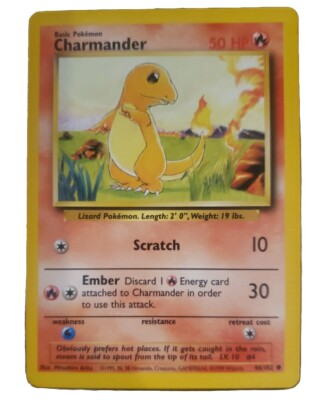 Charmander Pokemon Card 46/102 Original 1995 Base Set SUPER RARE! | eBay