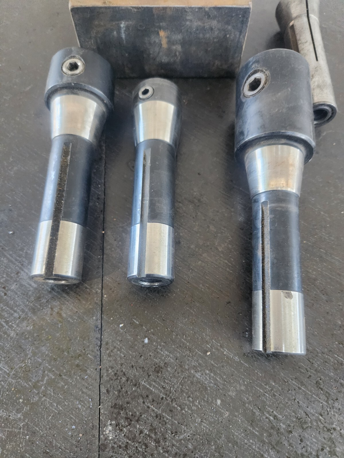 Lot of Machinist lathe tools Precision End Mill Adapter Set, steel ...