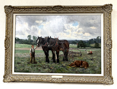 John Rathbone Harvey Oil On Canvas Midday Rest | eBay UK