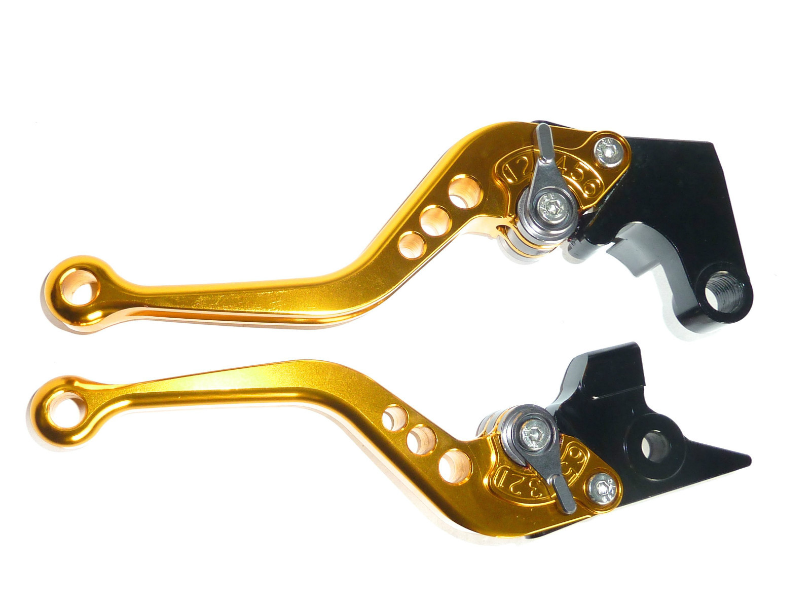 YAMAHA XJ6 DIVERSION 09-15 SHORT GOLD BRAKE & CLUTCH LEVERS RACE TRACK ...