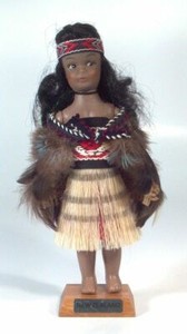 Vintage 7.5" Native Maori New Zealand Celluloid Doll On Stand ...