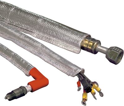 Sewn High Temp Heat Protective Sleeve Exhaust Heat Shield Aluminized ...
