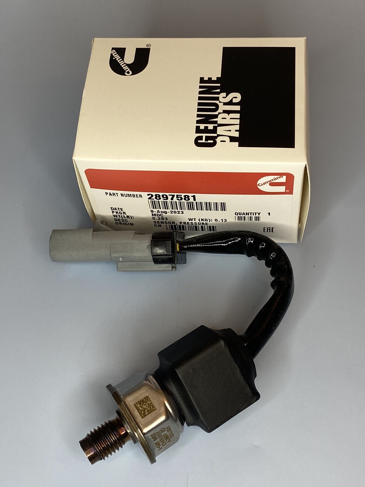Genuine Cummins Pressure Sensor 2897581 for 15 liter ISX/QSX engines ...