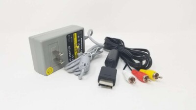 AC Power Adapter and AV Audio Video Cable Set for Slim PlayStation One ...