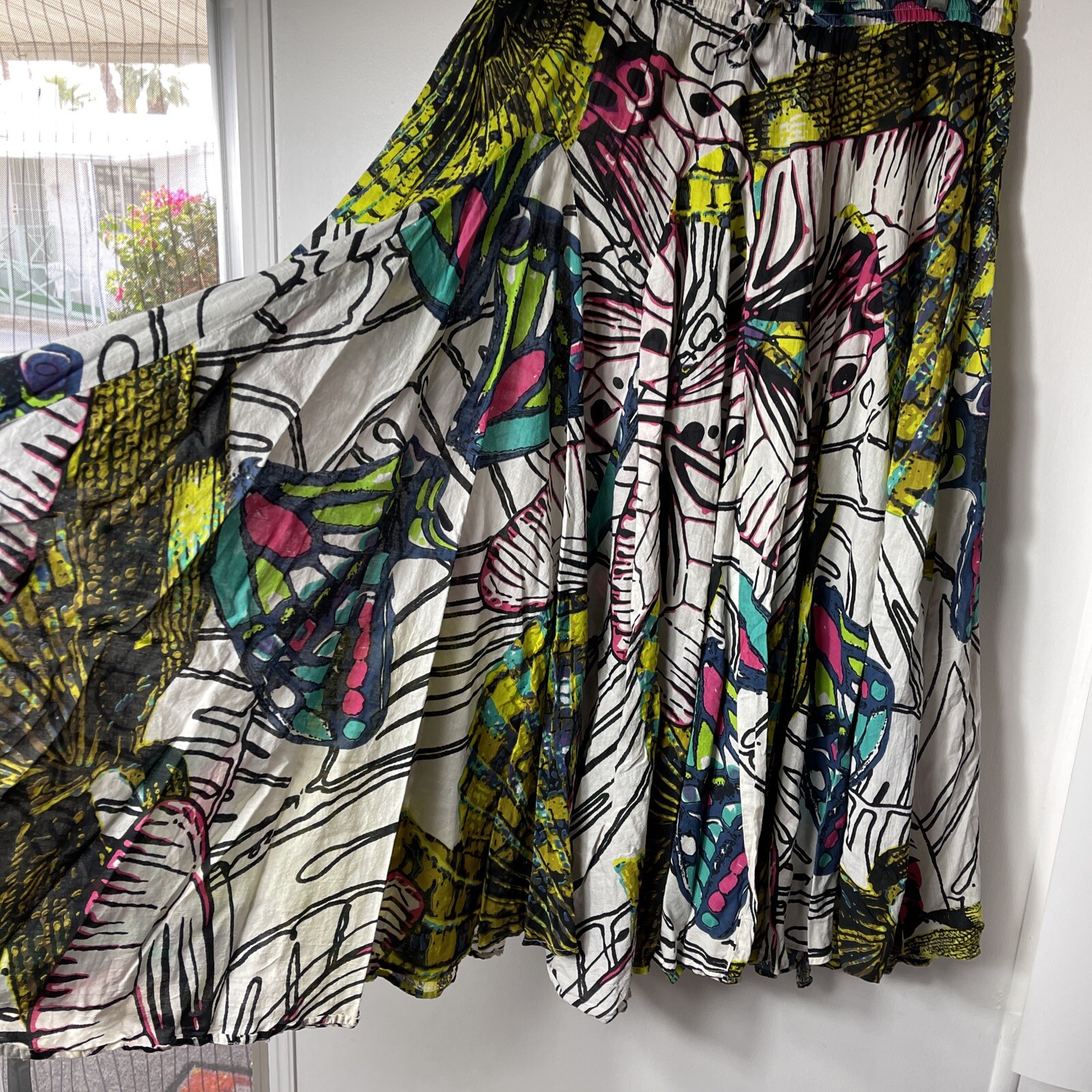 Grace Elements Full Circle Skirt Boho Gypsy Festival Peasant Sheer ...