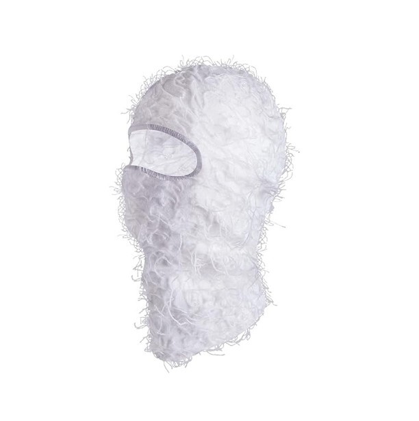 Fluffy Knit Balavlava Face Mask Hat Beanie 3 hole Ski Sun UV protection ...