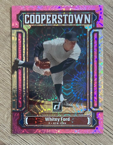 Whitey Ford #CT10 2023 Donruss Cooperstown Pink Fireworks New York ...