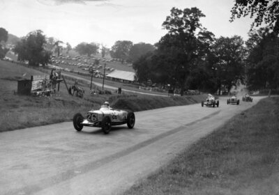 Freddie Dixon, Riley, leads a group of cars 1936 Motor Racing Old Photo ...