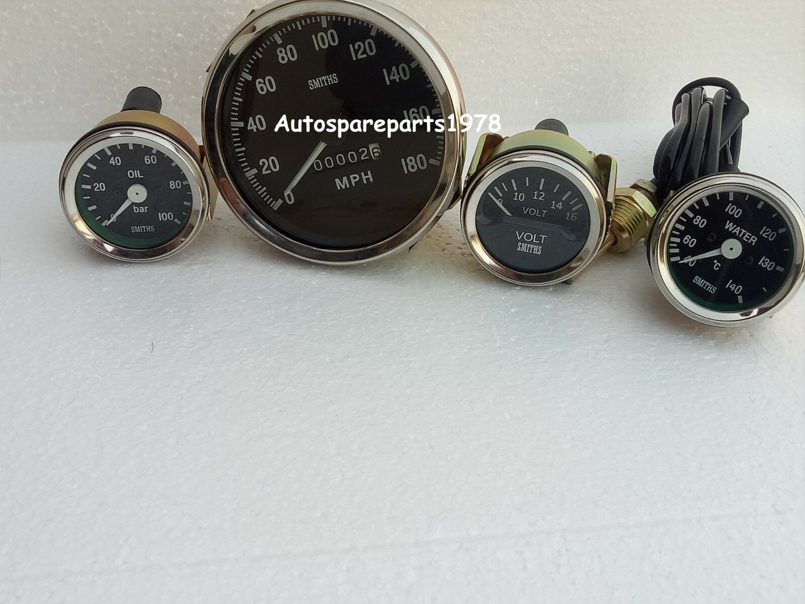 Smiths 52mm Kit Temp Oil Volt Gauge Speedometer Kmph Clockwise 100 mm ...