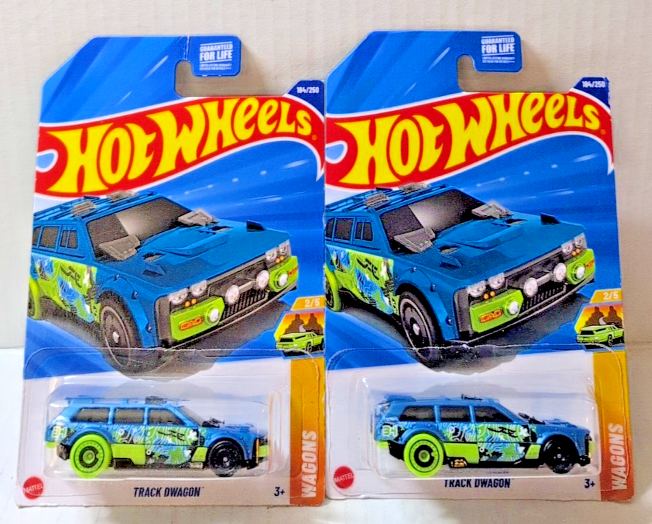 2025 Hot Wheels WAGONS 2/5 Track DWagon 184/250 Blue lot of 2 NEW | eBay
