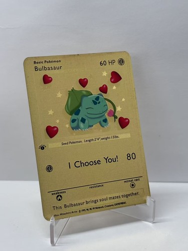 Bulbasaur 60HP Metal Pokémon Card-Collectible Gift Display | eBay