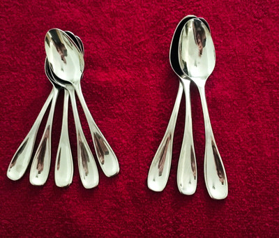 Oneida Voss 5 Teaspoons 3 Oval/ soup Spoons Stainless Steel Very Nice ...