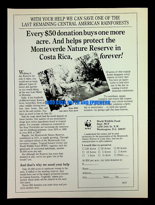 WWF World Wildlife Fund 1988 Trade Print Magazine Ad Poster ADVERT | eBay