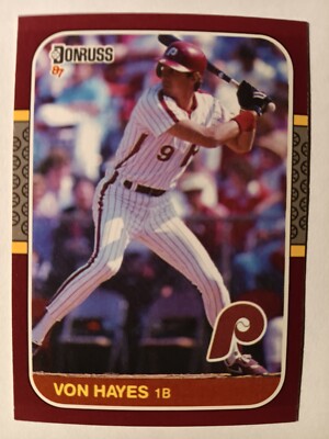 VON HAYES PHILADELPHIA PHILLIES 1987 DONRUSS BASEBALL #152 | eBay