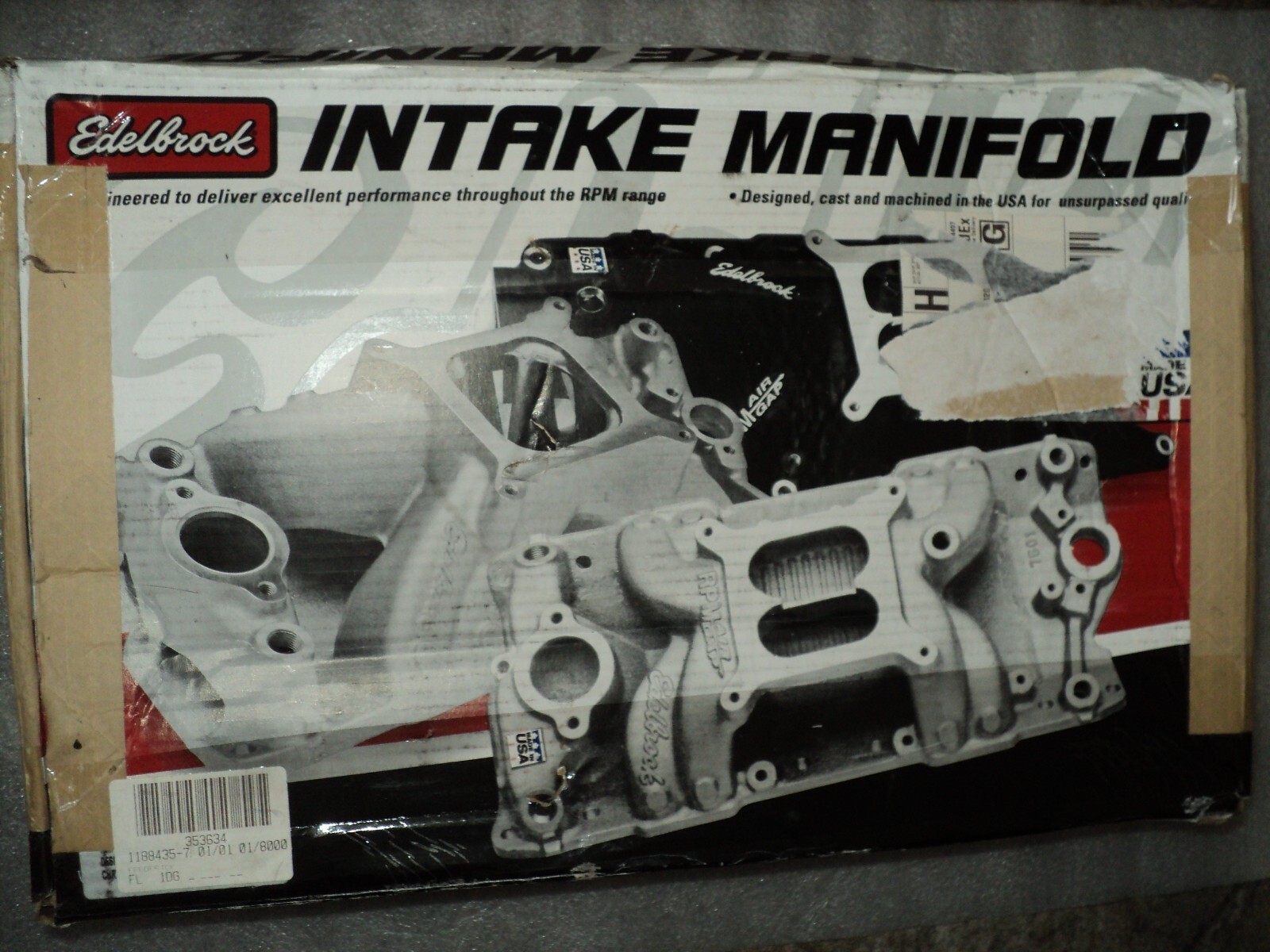 MOPAR EDELBROCK 440 PERFORMER RPM ALUM. INTAKE,CUDA,CHALLENGER,CHARGER ...