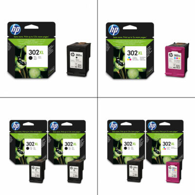 Original HP 302XL Black / Colour Ink Cartridges For OfficeJet 5220 ...