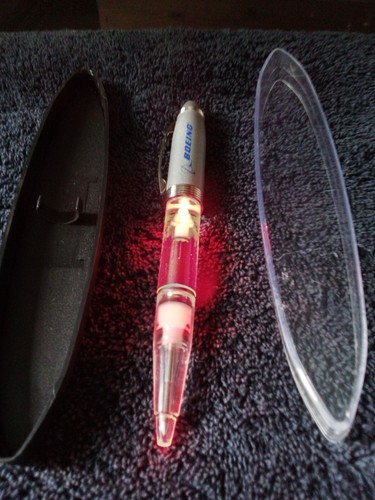 Boeing Pen Vintage Starlight Model with case Stockholder gift Red Light | eBay