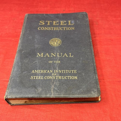 Steel Construction Manual 5th Edition Leather Bound AISC Book Vintage ...