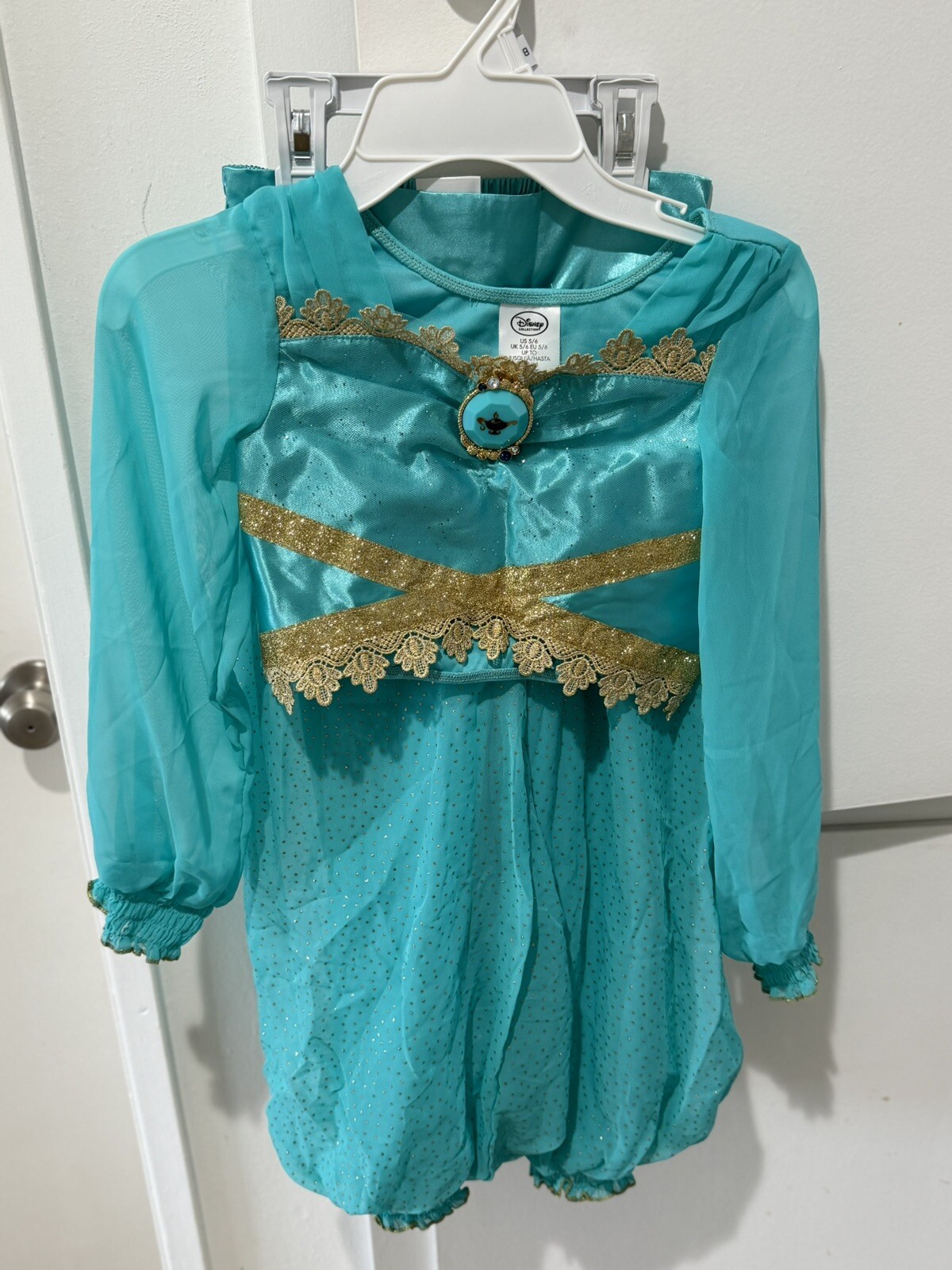 Disney Brand Girls Princess Jasmine Costume Size 5/6 - Gem