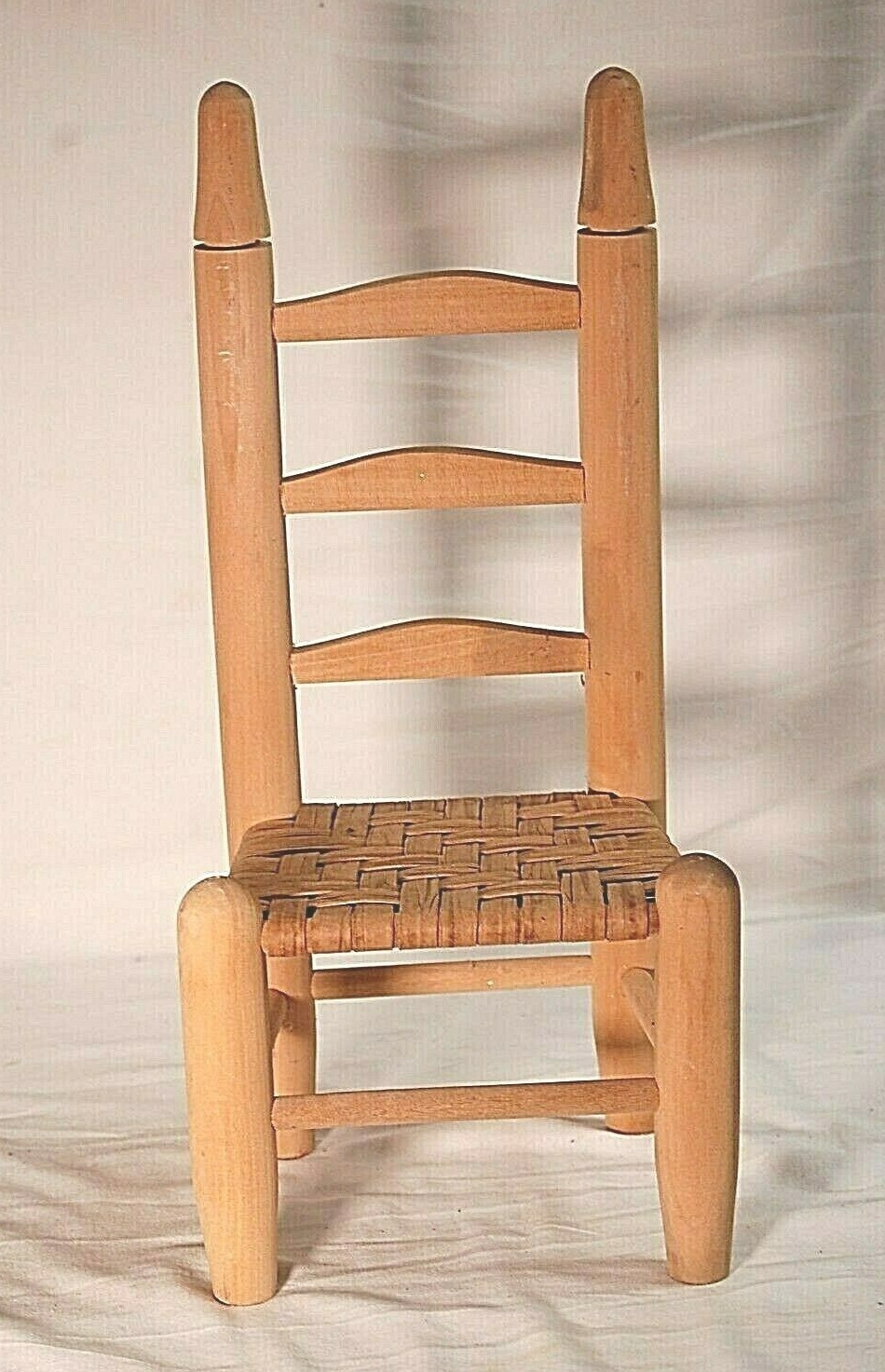 Shaker Ladder Back Doll Chair Wooden Woven Seat Primitive Furniture ...
