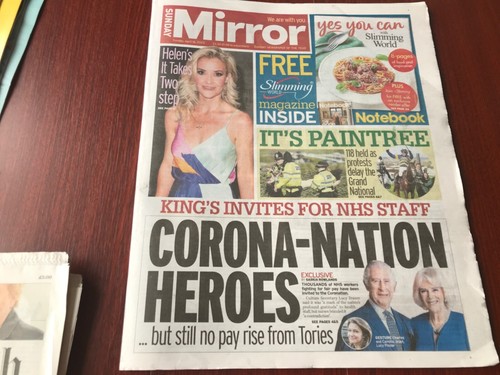 Sunday Mirror Newspaper April 16 2023 King Charles III Jude Bellingham ...