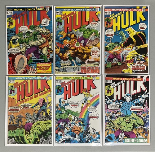 🔥Marvel Keys🔥Incredible Hulk #164 170 186 187 190 191 (1973)🔥VF(7.0-9.0 ...