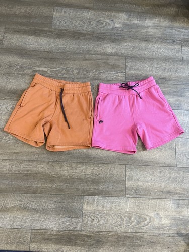 Fabletics Mens Sweat Shorts Orange and Pink with Drawstring Size Small ...