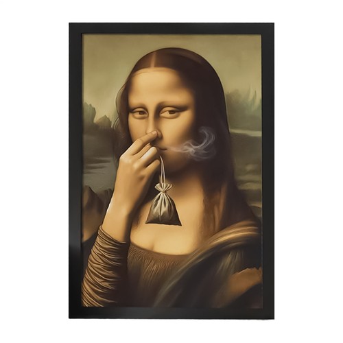 Mona Lisa Plugging Her Nose Funny Bathroom Wall Art Poster Print | eBay