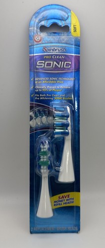 Arm & Hammer Spinbrush Pro Clean Sonic Soft Replacement Head 2-Pack ...