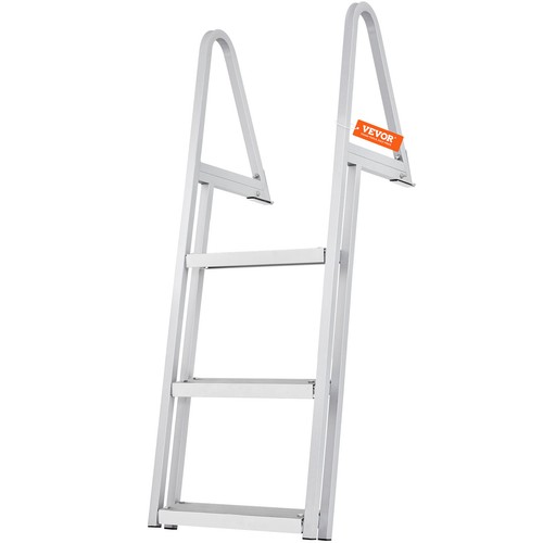 VEVOR Aluminum Dock Ladder Boat Dock Ladder Removable 3 Steps with ...